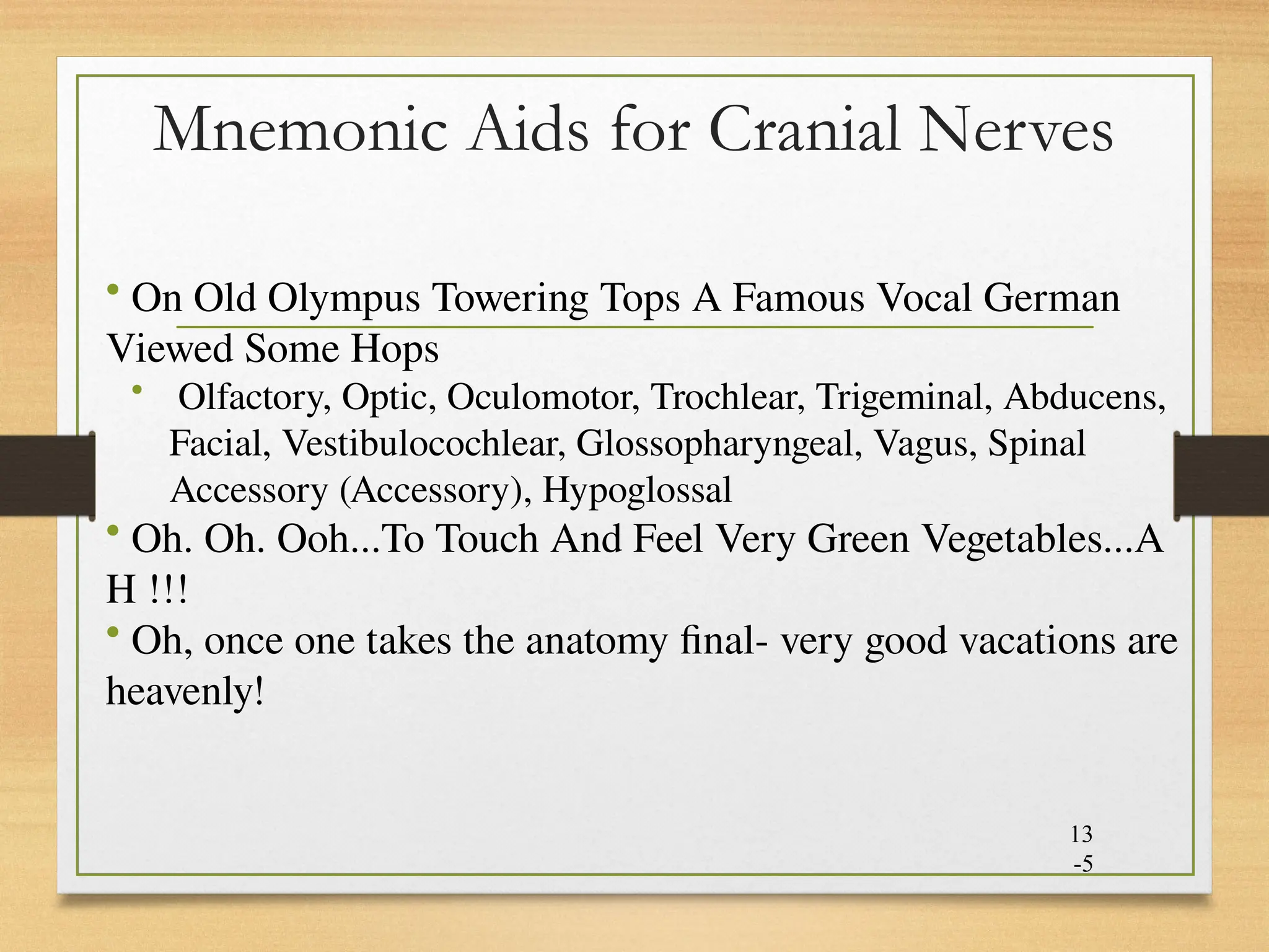 The 12 cranial nerves in the human brain | PPTX