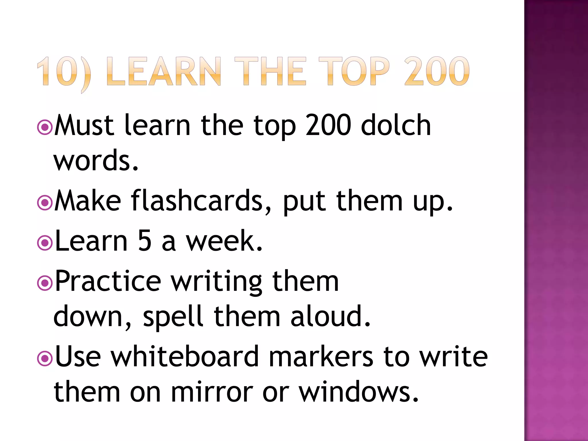 The 12 golden rules for assisting children with dyslexia | PPTX