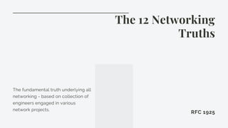 The 12 networking truths | PPT