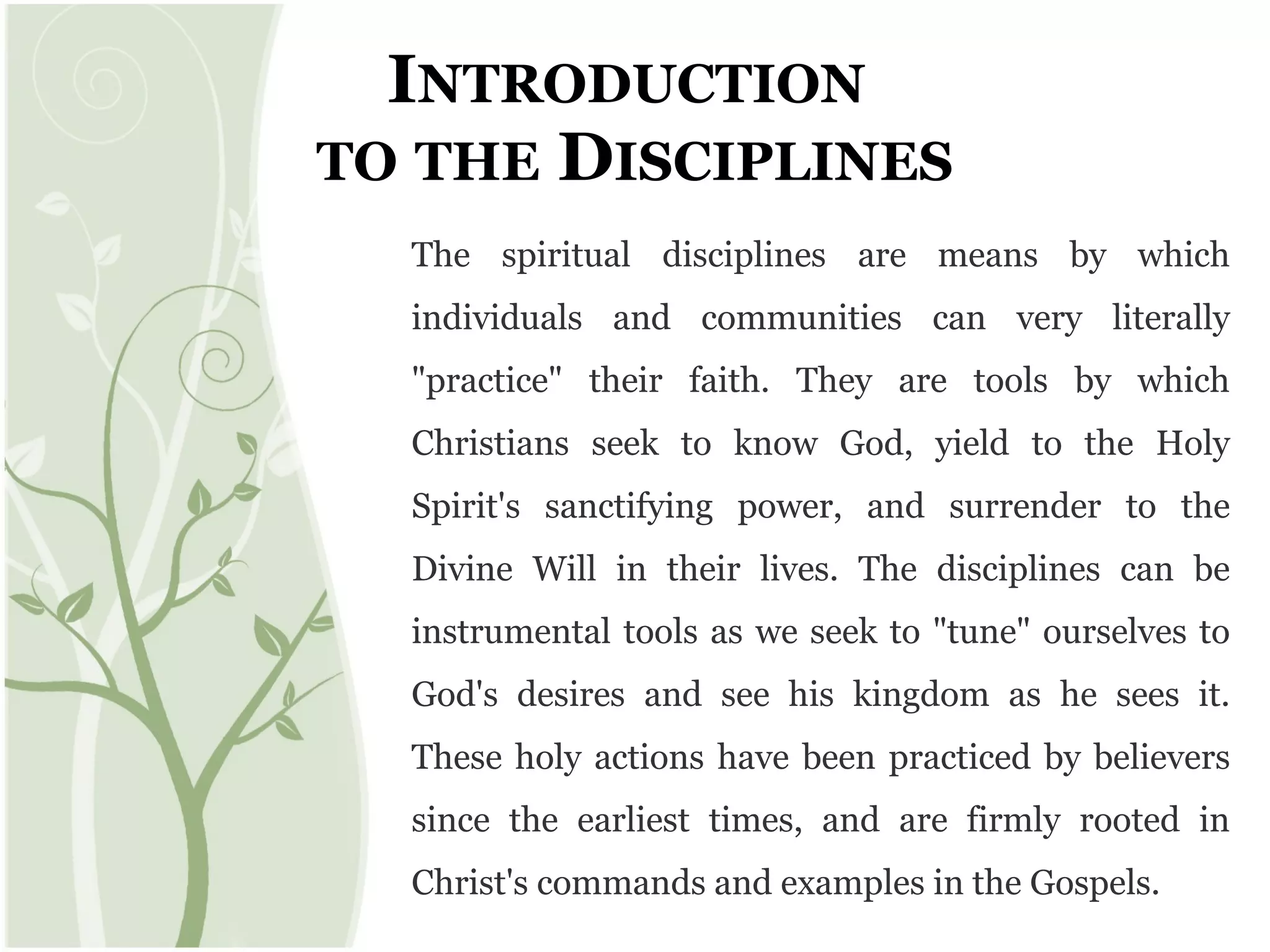The 12 Spiritual Disciplines | PDF