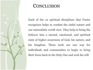 The 12 Spiritual Disciplines | PDF