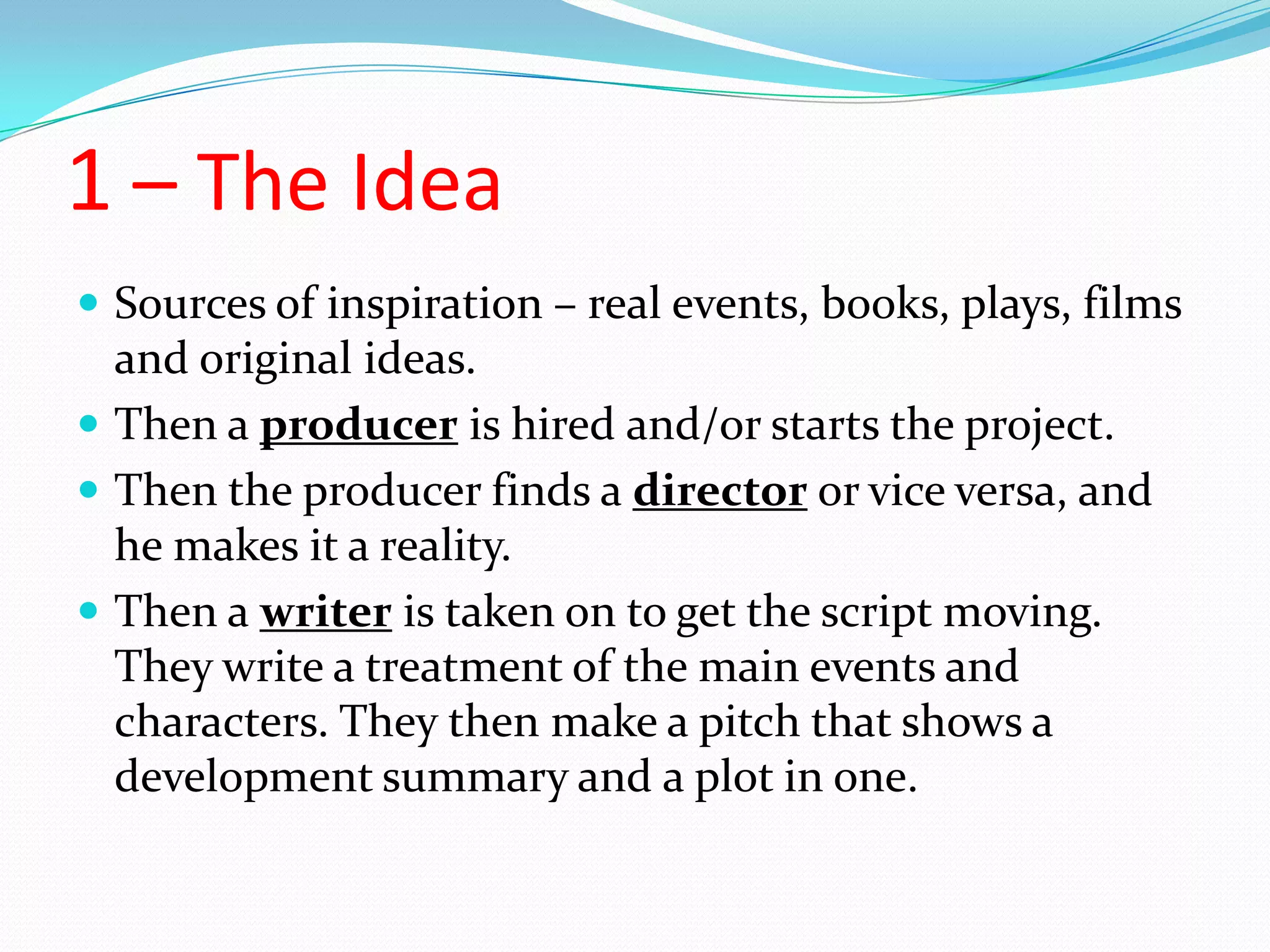 The 12 steps of film making | PPTX