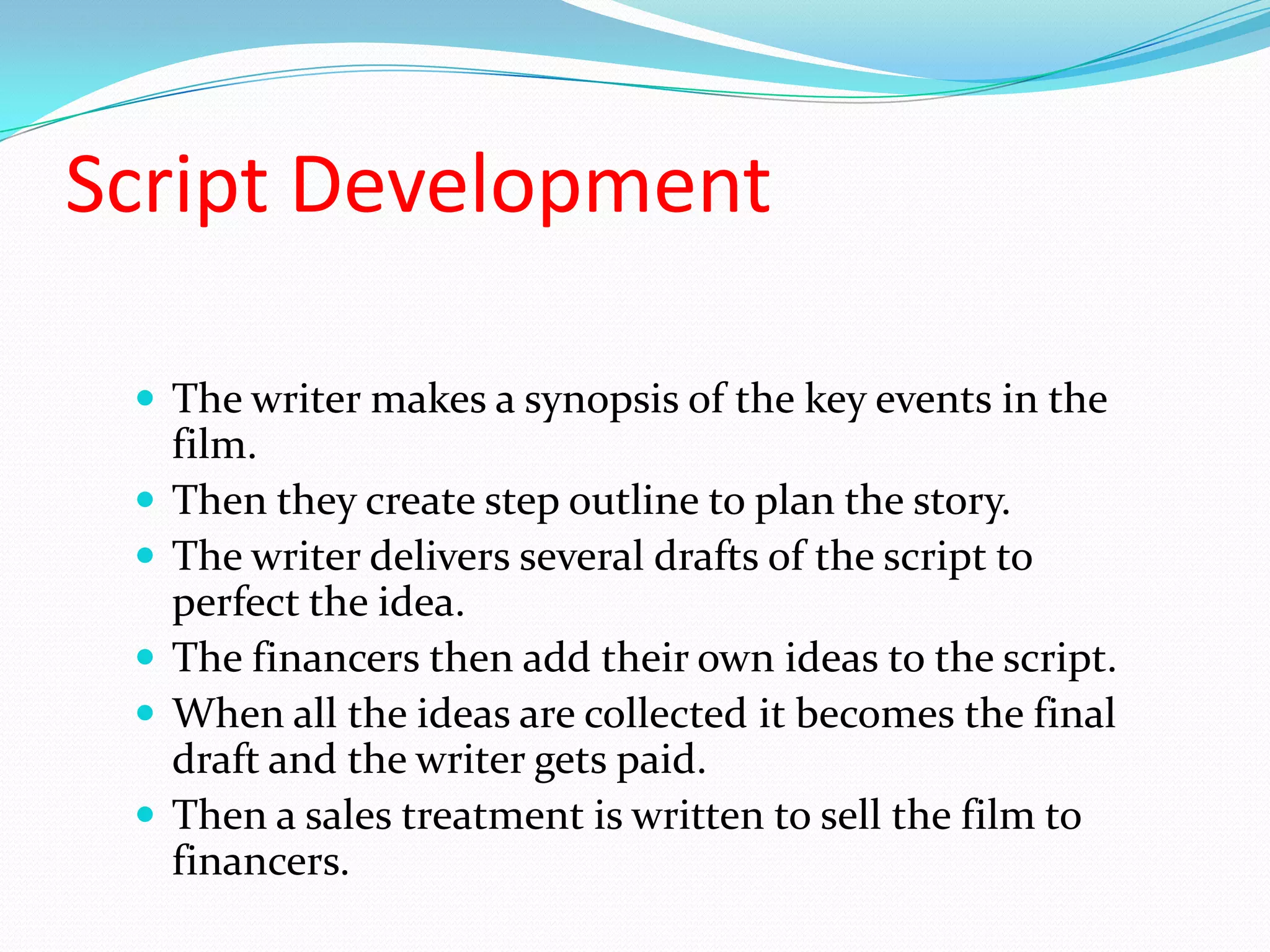 The 12 steps of film making | PPTX