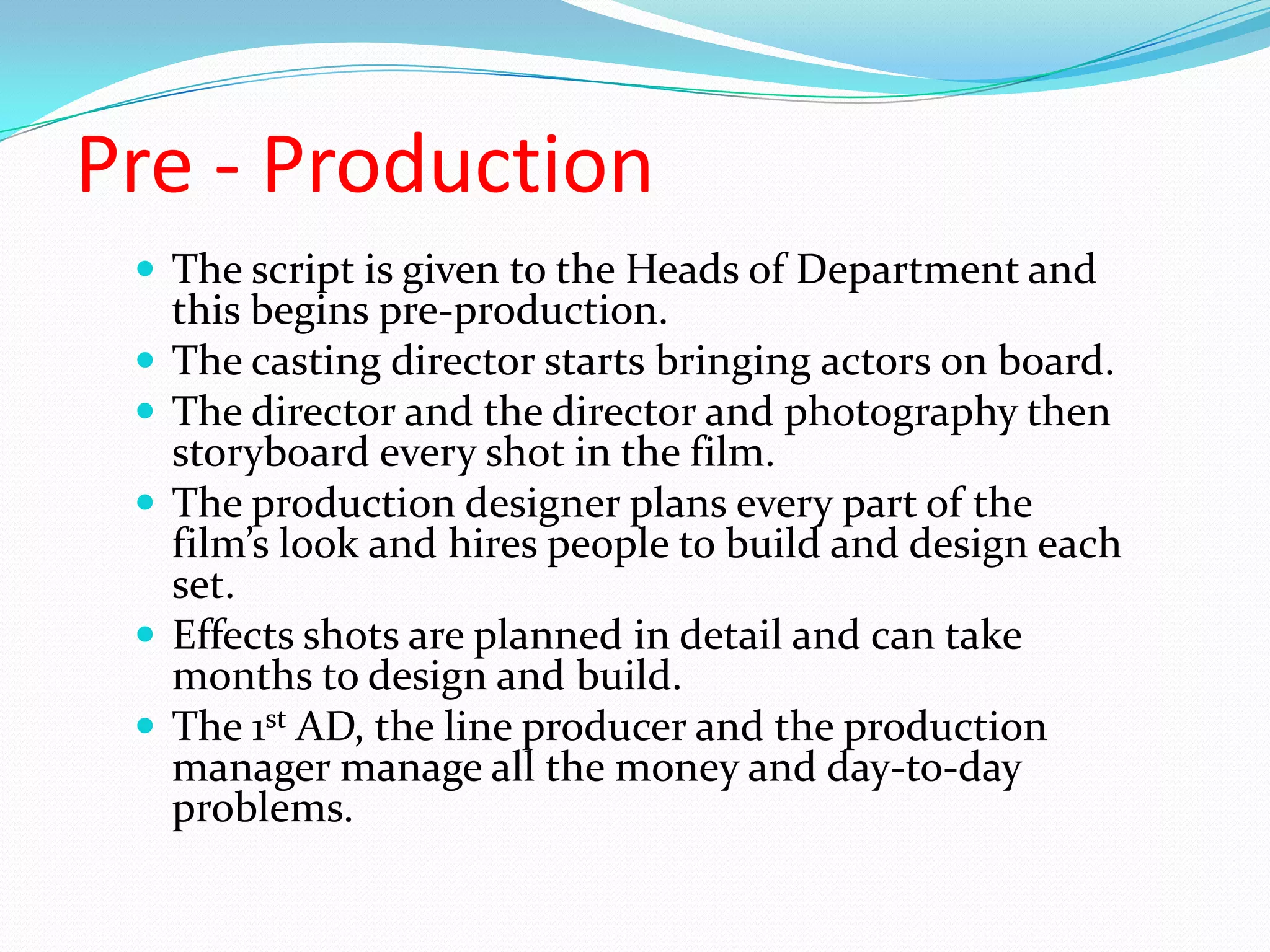 The 12 steps of film making | PPTX