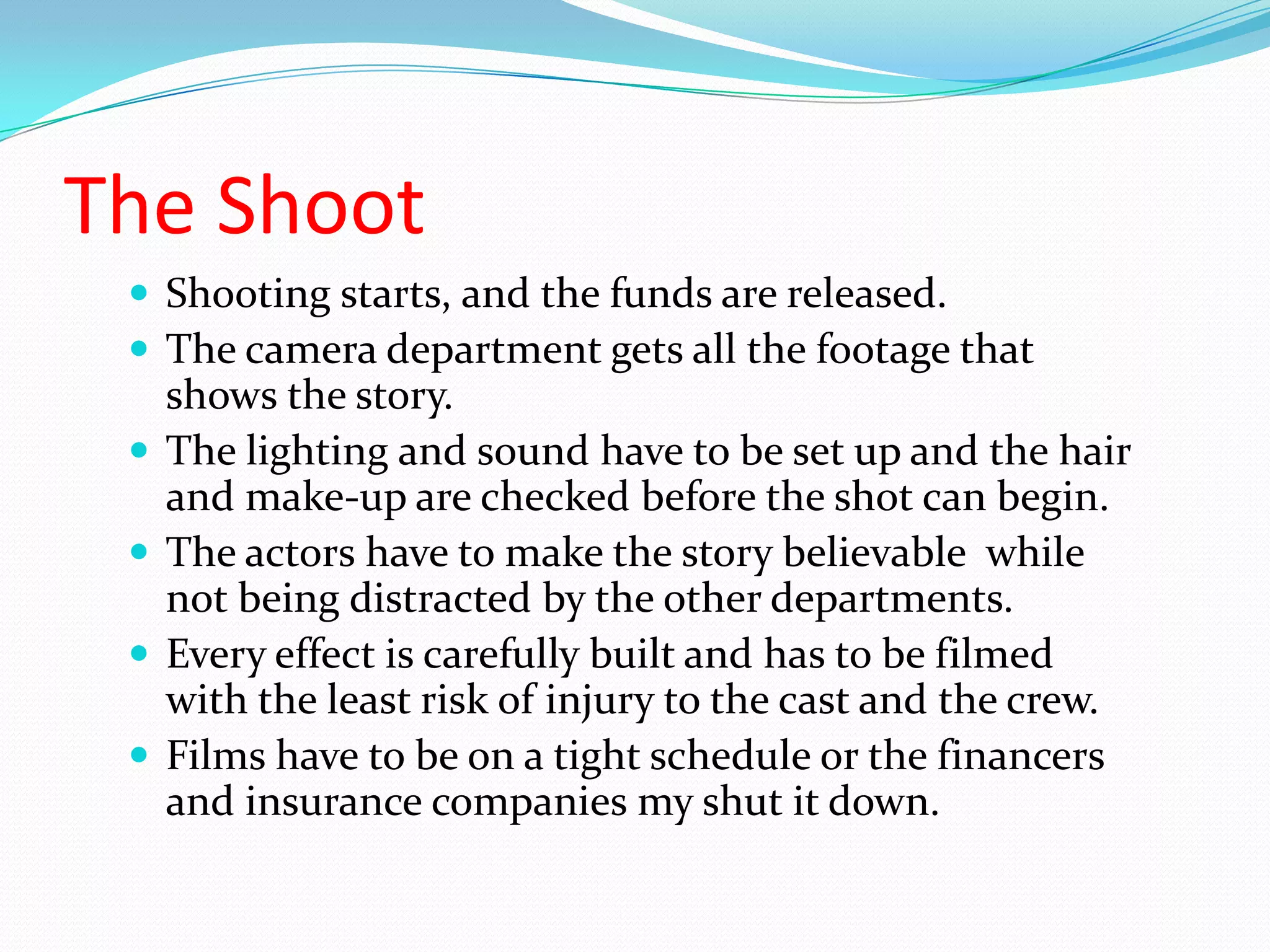 The 12 steps of film making | PPTX