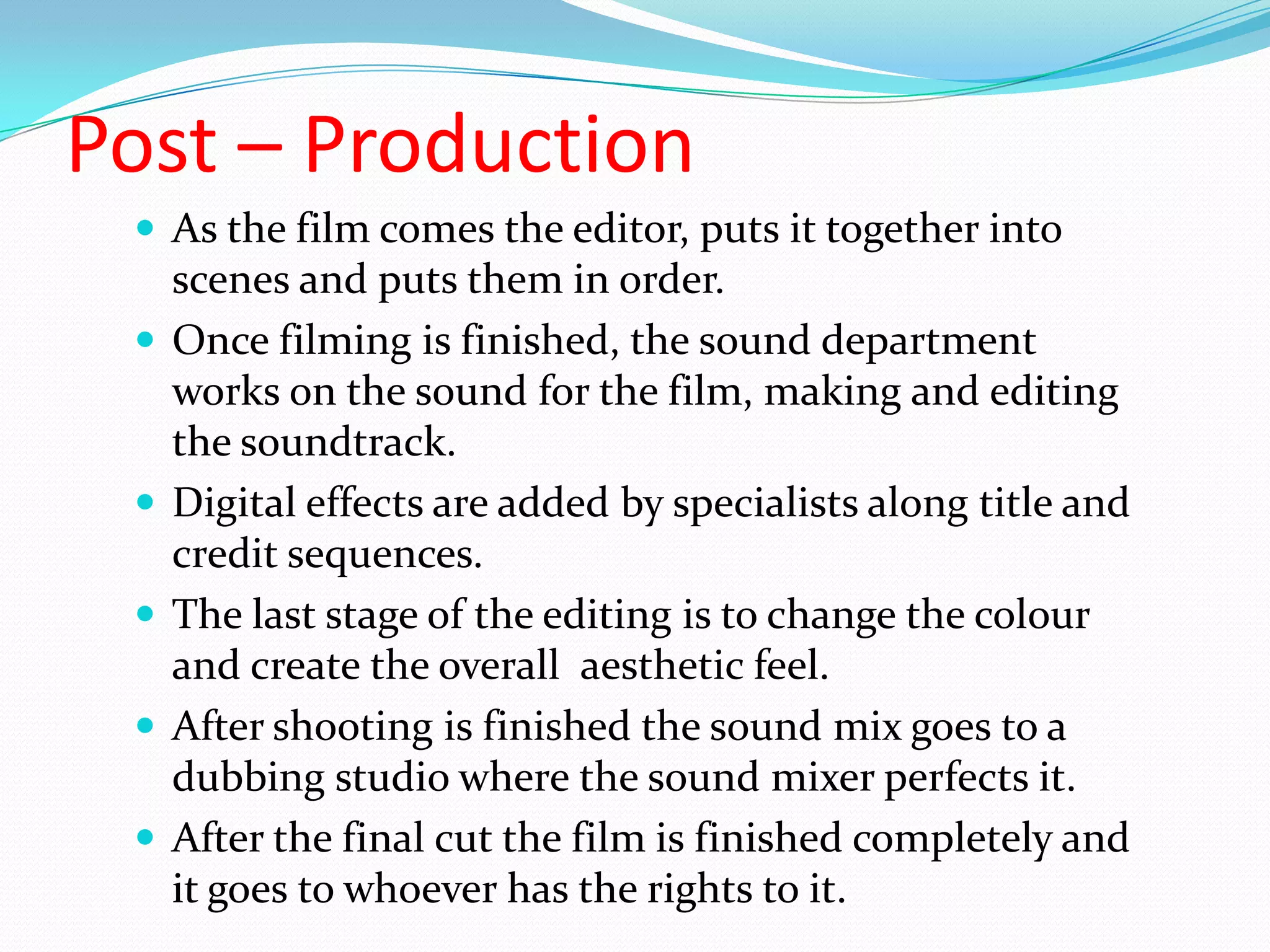The 12 steps of film making | PPT