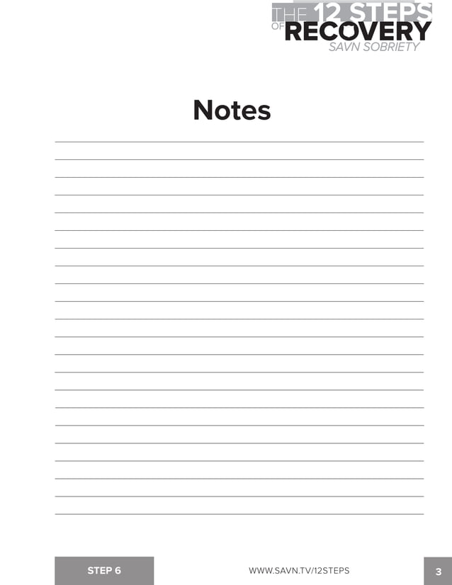 The 12 Steps of Recovery - savn sobriety workbook | PDF