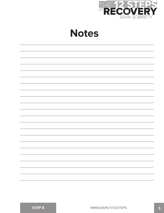 The 12 Steps of Recovery - savn sobriety workbook | PDF