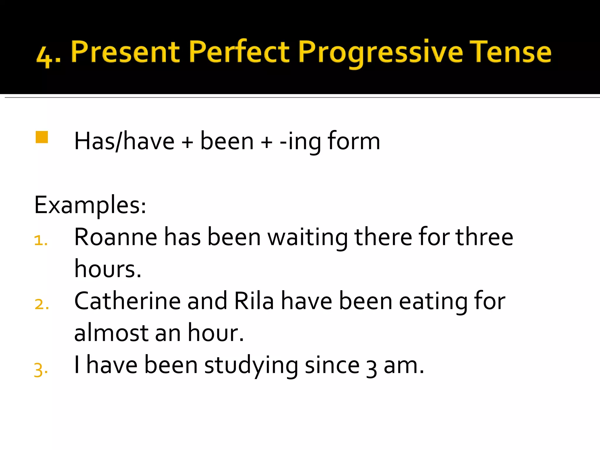 The 12 tense aspect system of the verb | PPT