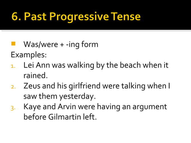 The 12 tense aspect system of the verb | PPT