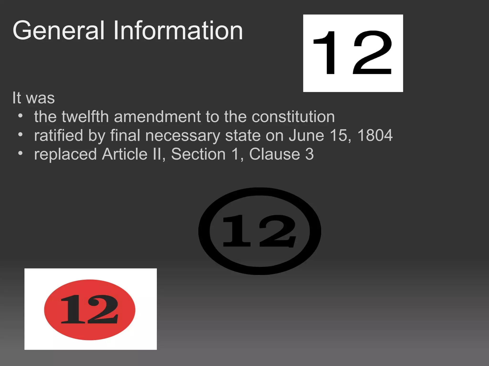 The 12th amendment | PPT