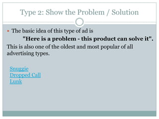 The 12 types of advertising 1&2 | PPTX