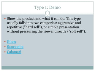 The 12 types of advertising - types 1 & 2 | PPTX