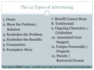The 12 types of advertising 9&10 | PPT
