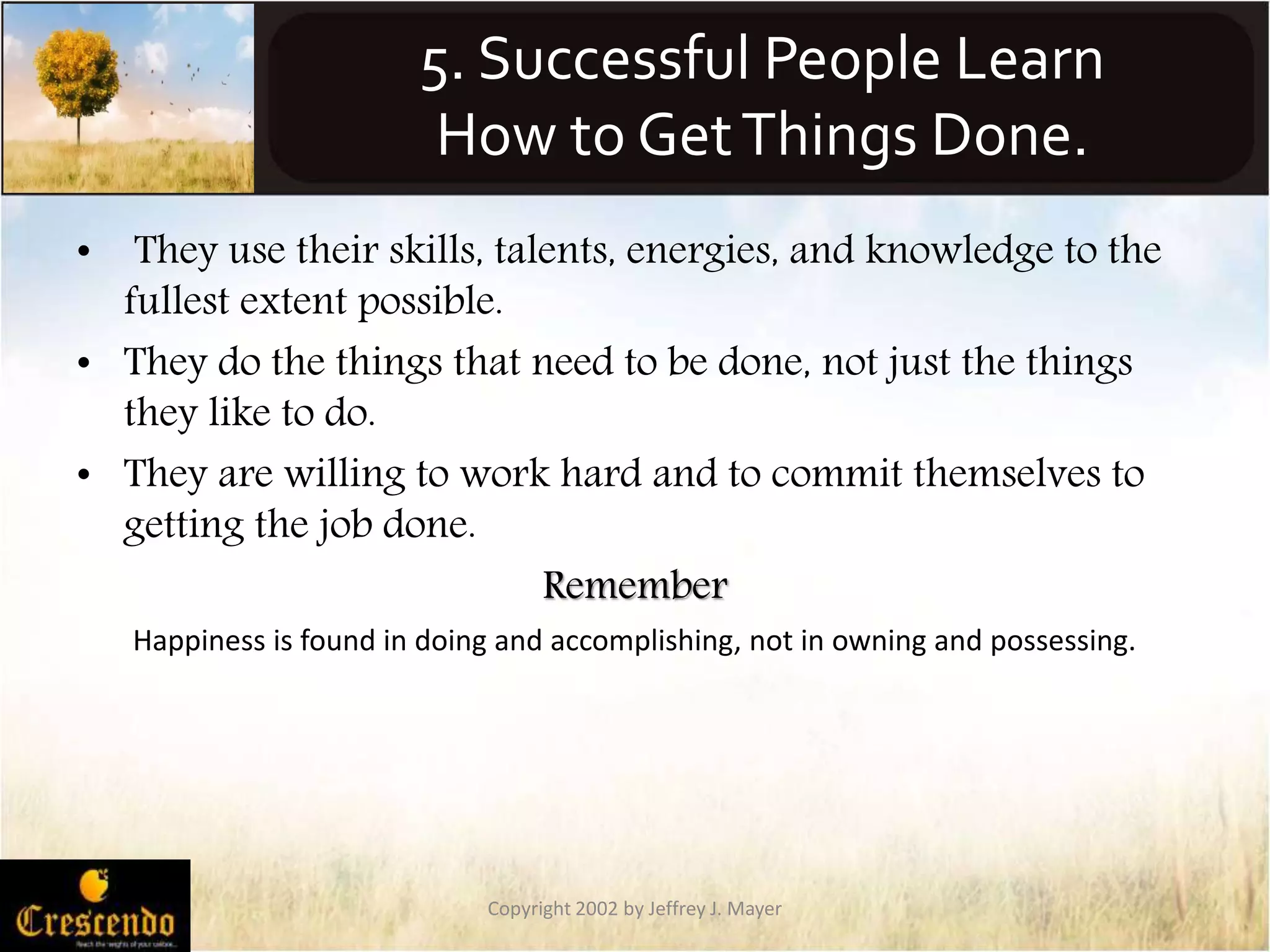 The 13 characteristics of successful people | PPTX