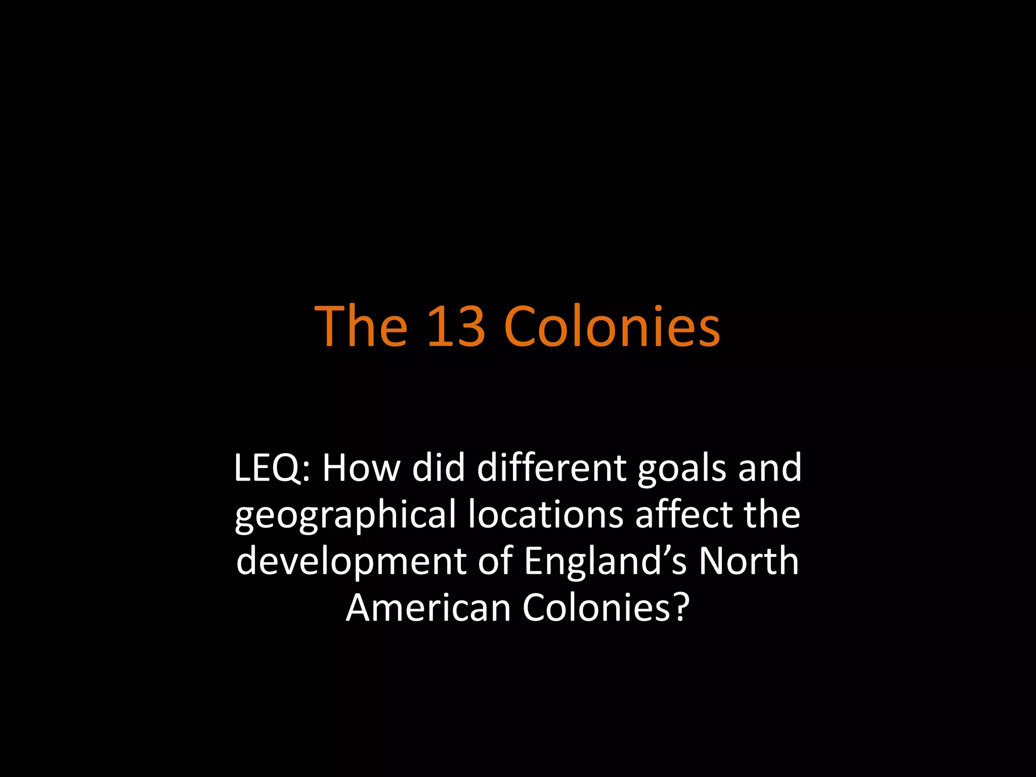 The 13 Colonies | PPT