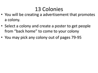 The 13 Colonies | PPTX | Christianity | Religion & Spirituality