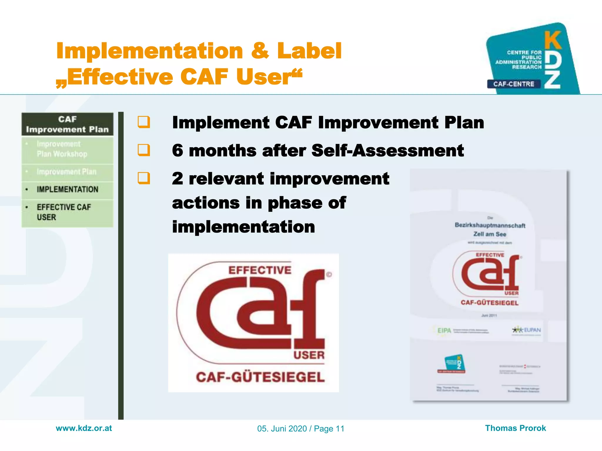 The 14 steps of caf implementation | PPTX
