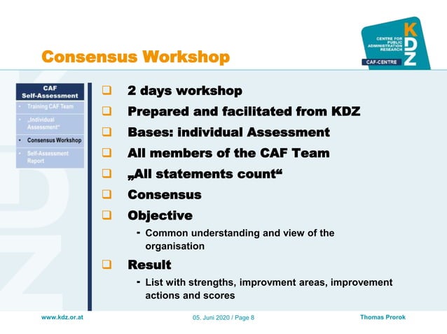 The 14 steps of caf implementation | PPTX