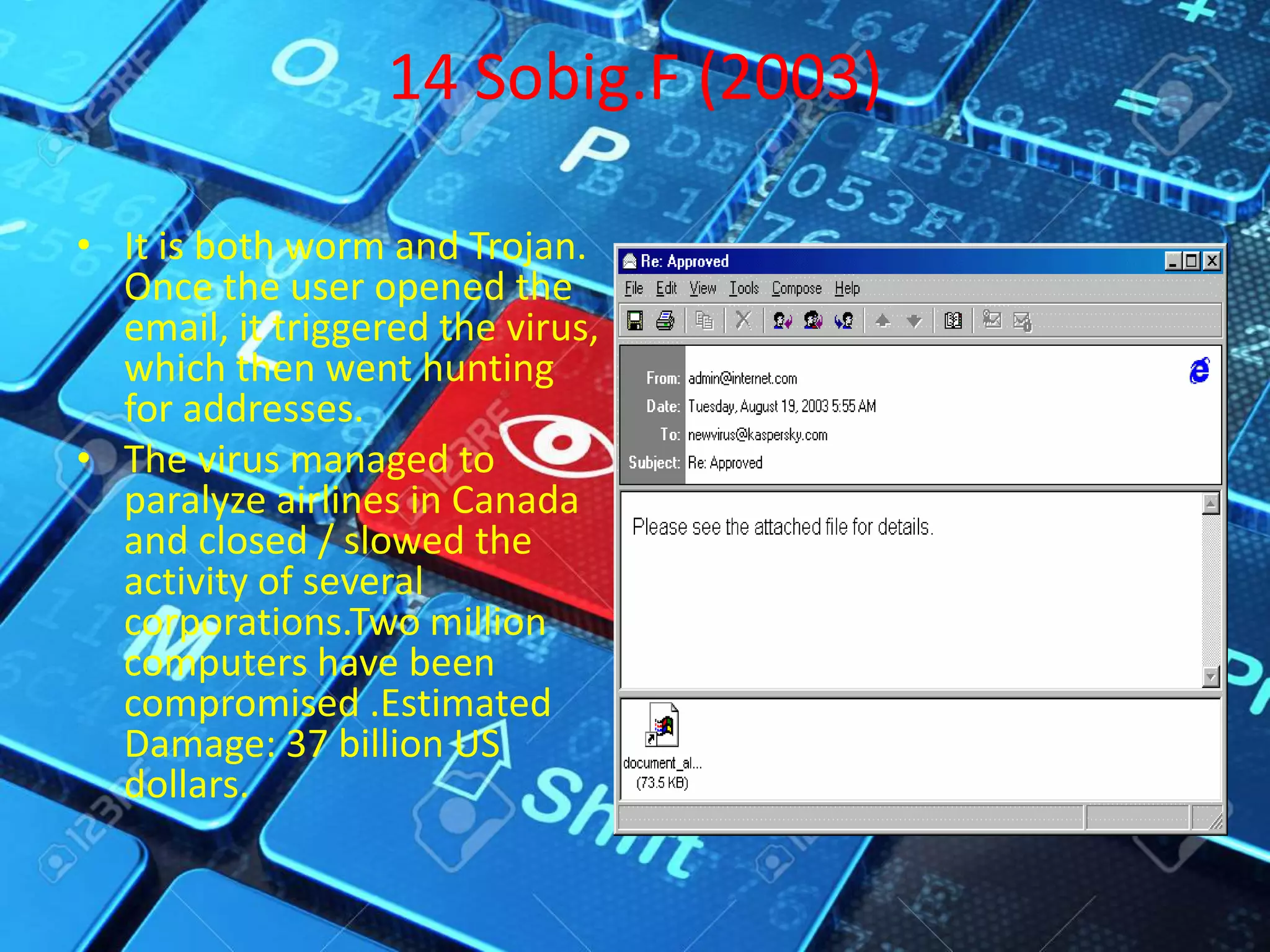 The 15 deadliest computer viruses | PPTX | Antivirus Software ...
