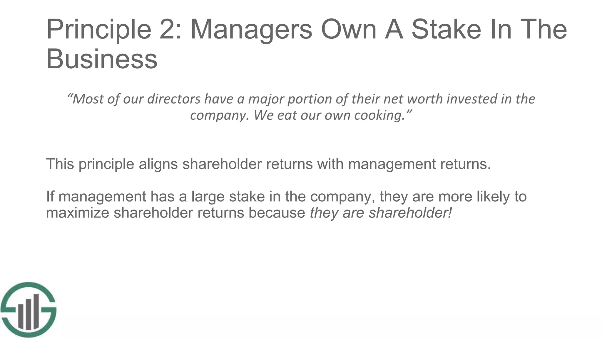 The 15 Owner-Related Business Principles of Warren Buffett | PPTX