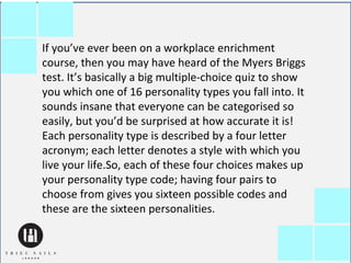 The 16 different personality types | PDF