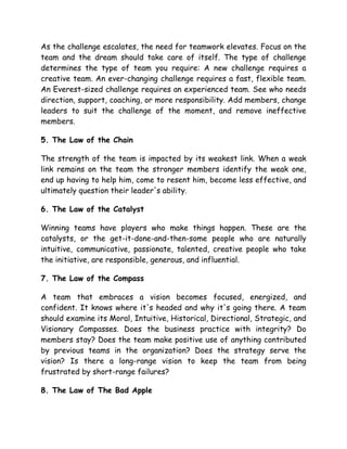 The 17 indisputable laws of teamwork | DOCX