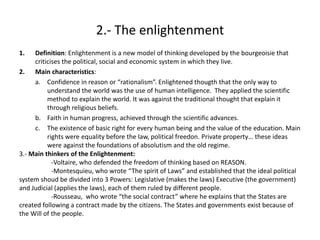 THE 18TH CENTURY. Old Regime and Enlightenment | PPT