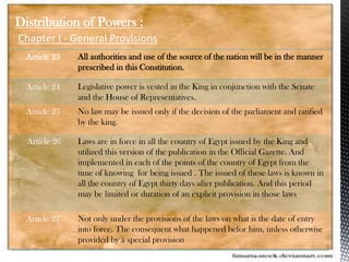 The 1923 egyptian constitution | PPTX