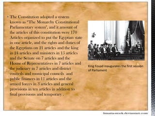 The 1923 egyptian constitution | PPTX