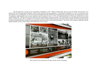 The 1962 Seattle World's Fair – Century 21 Exposition | PDF