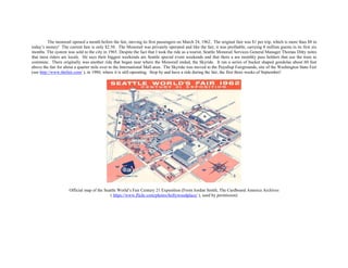 The 1962 Seattle World's Fair – Century 21 Exposition | PDF | Travel