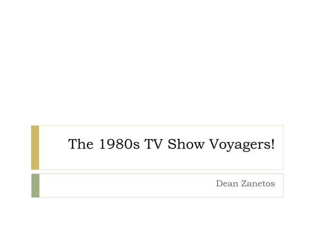The 1980s TV Show Voyagers! | PPT
