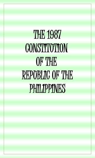 The 1987 constitution | PDF