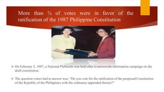 The 1987 constitution | PPTX