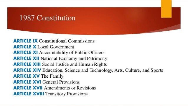 The 1987 constitution