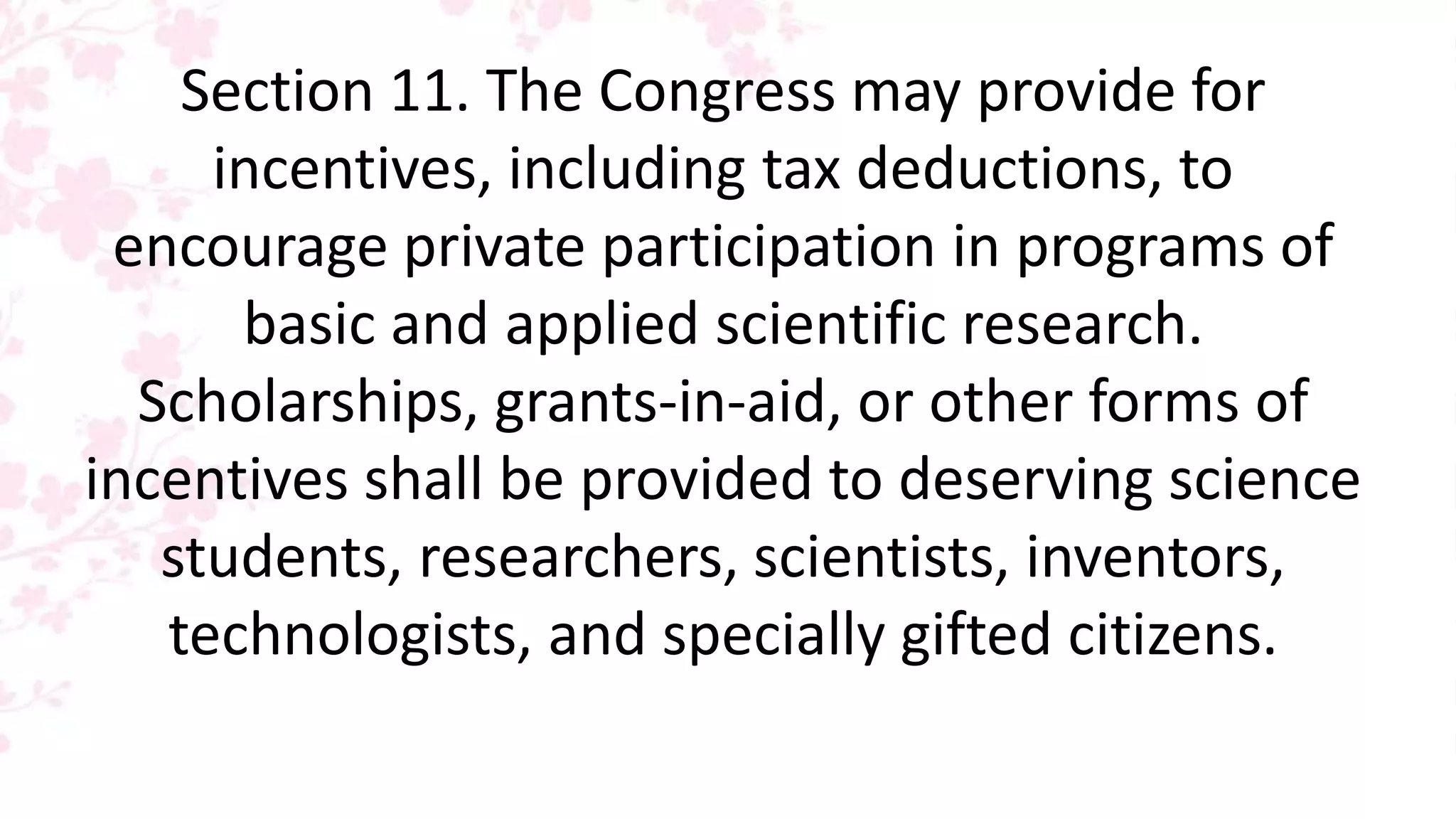 The 1987 Constitution of the Republic of the Philippines – Article xiv ...