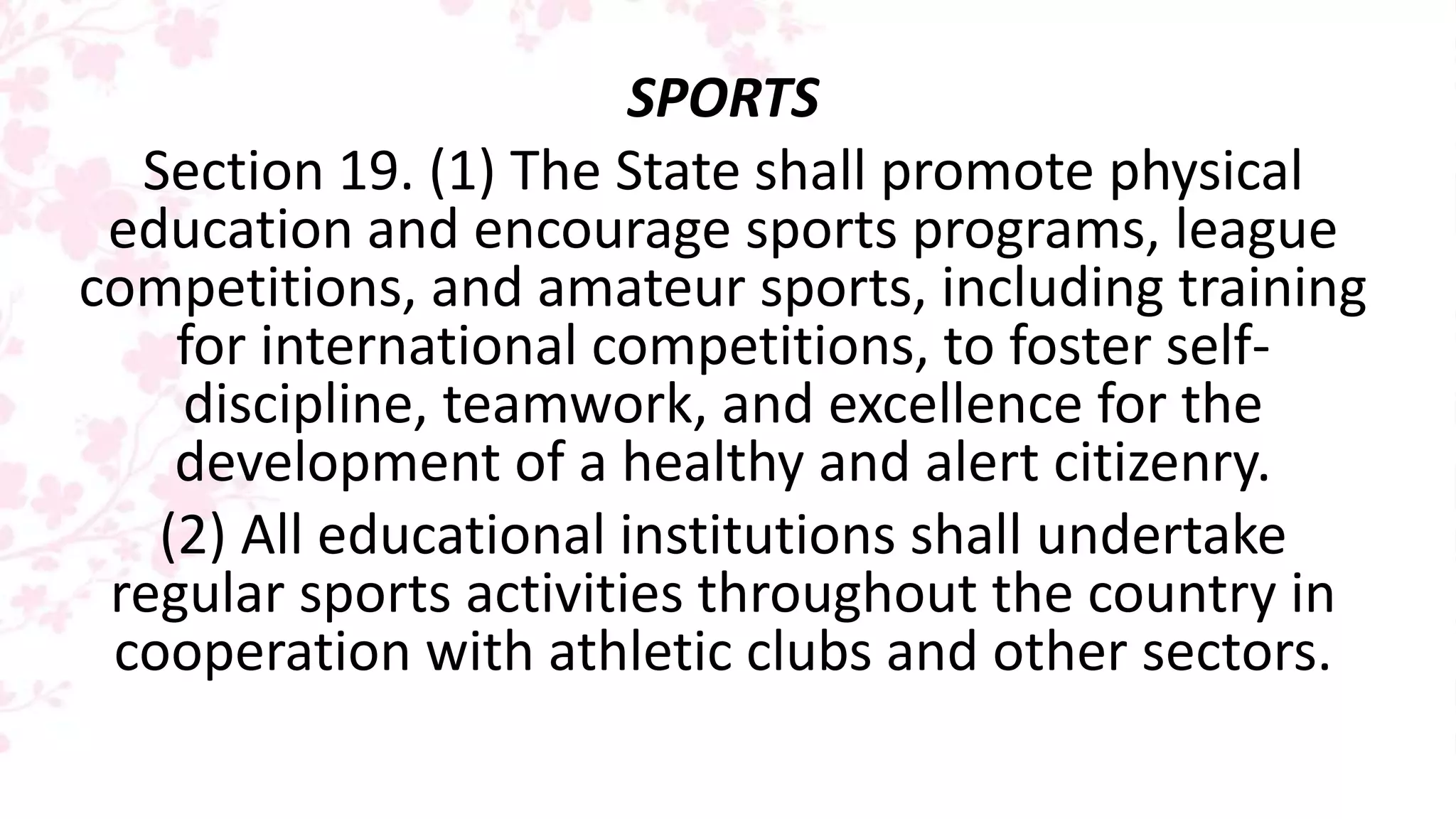 The 1987 Constitution of the Republic of the Philippines – Article xiv ...