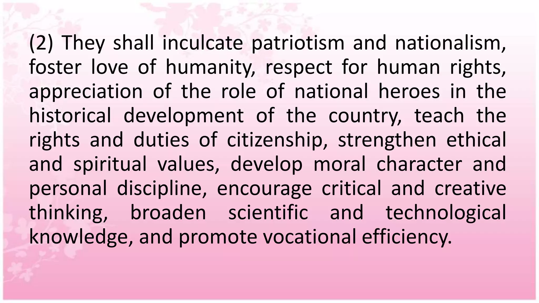 The 1987 Constitution of the Republic of the Philippines – Article xiv ...