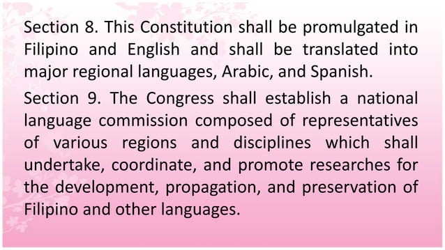 The 1987 Constitution of the Republic of the Philippines – Article xiv ...