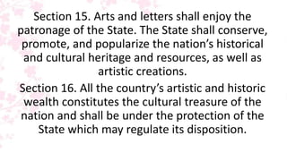 The 1987 Constitution of the Republic of the Philippines – Article xiv ...