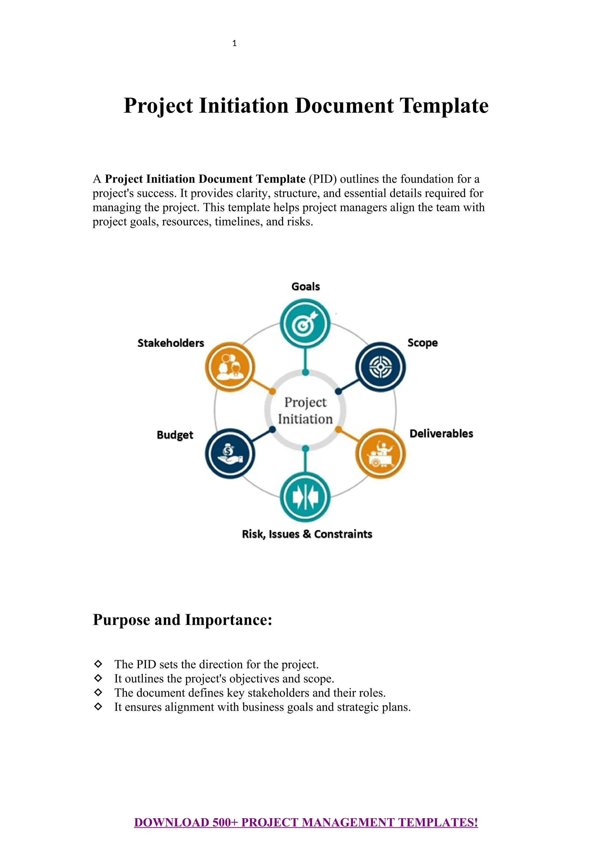 The #1 Project Initiation Document Template.docx