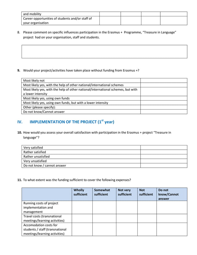 The 1st project questionnaire | PDF | Educational Assessment | Education