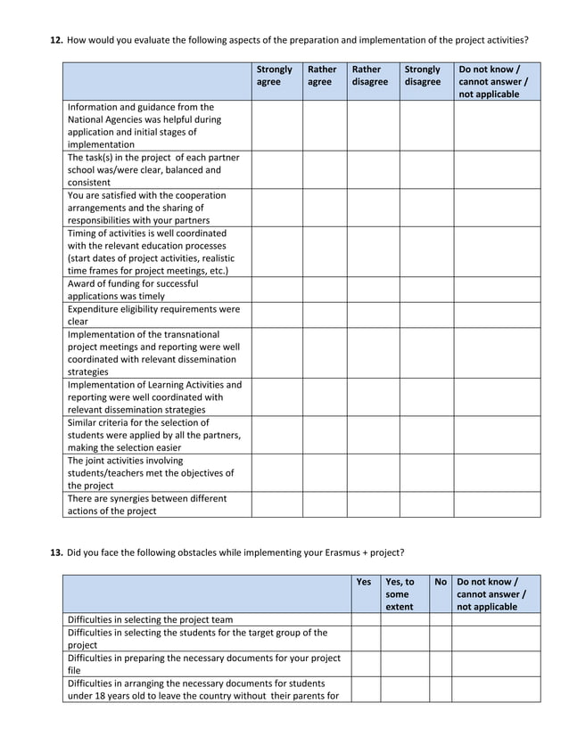 The 1st project questionnaire | PDF | Educational Assessment | Education