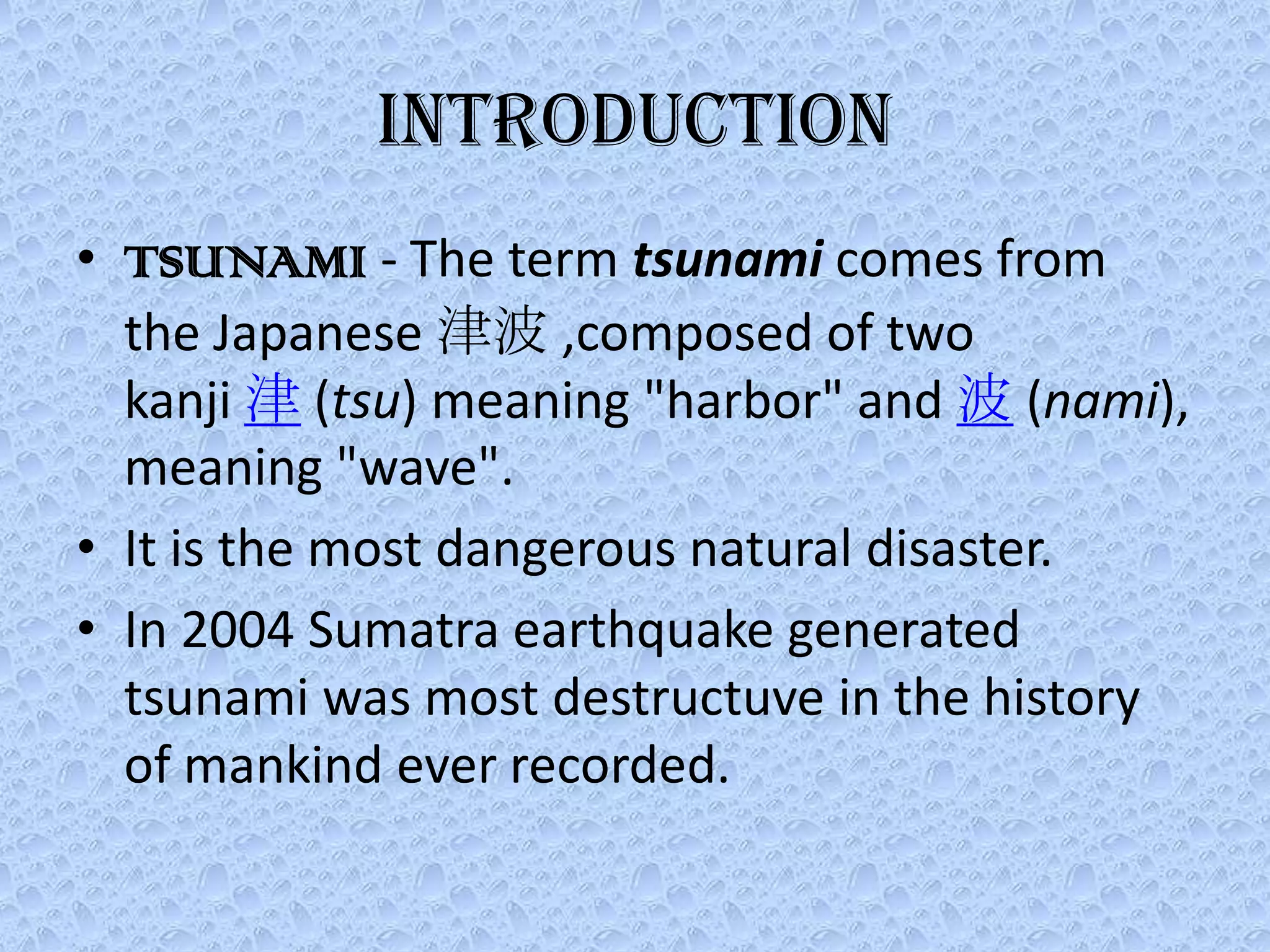 The 2004 indian ocean tsunami | PPTX