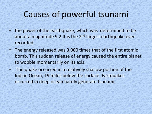 The 2004 indian ocean tsunami | PPTX | Geology | Science