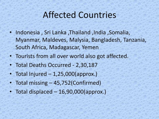 The 2004 indian ocean tsunami | PPTX | Geology | Science