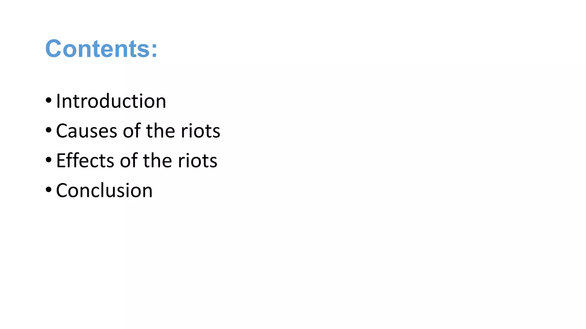 The Tottenham Riots 2011 | PPTX