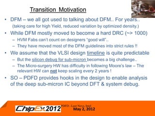 The 2012 transition from dfm to pdfd leor nevo-intel | PPTX | Computing ...
