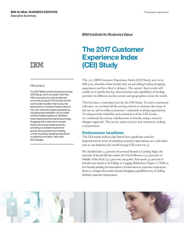 The 2017 customer experience index (cei) study